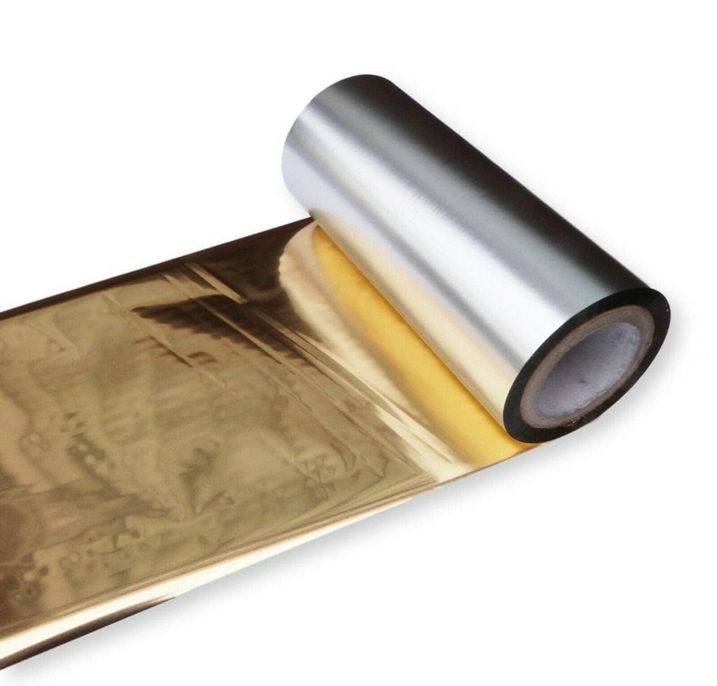 Labelling Solutions | 100mm x 50m roll Gold metallic wax resin ribbon