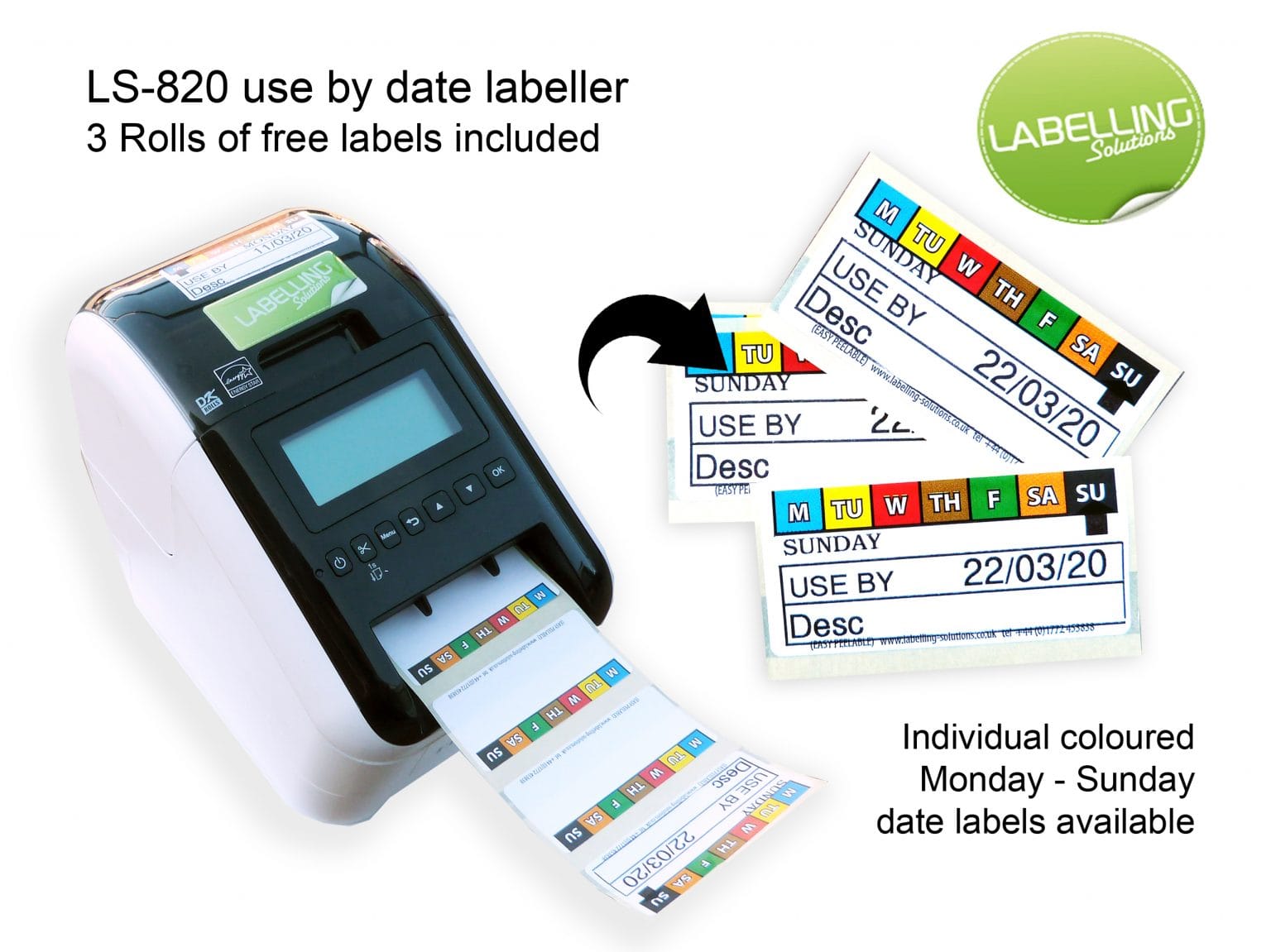 Labelling Solutions | LS-820 7 day date rotation label printer and free ...