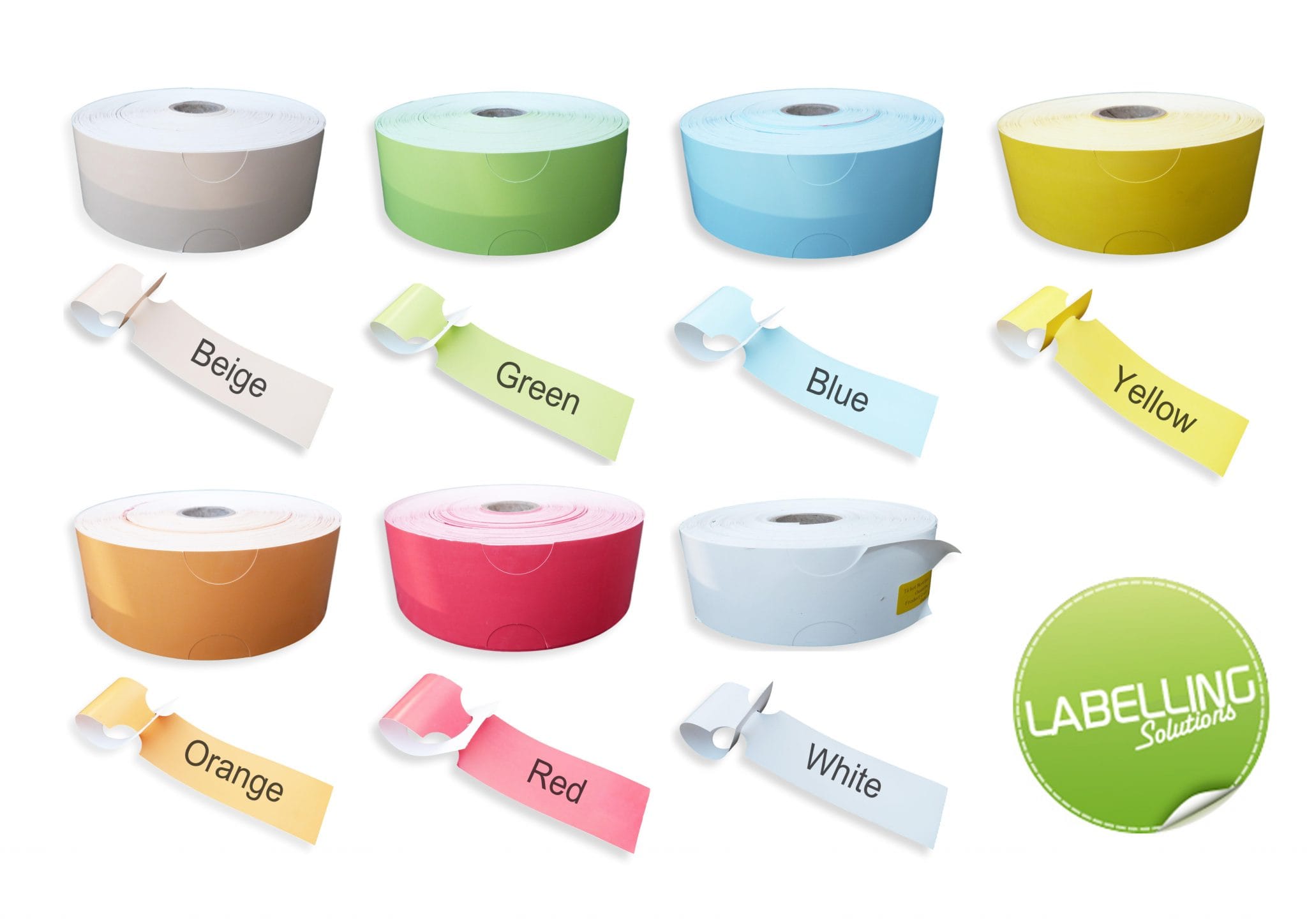 Labelling Solutions | 250 x Roll coloured tags wrap around coded poly ...