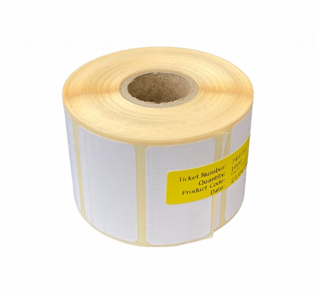Labelling Solutions | 1000 roll 45mm x 25mm White direct thermal ...
