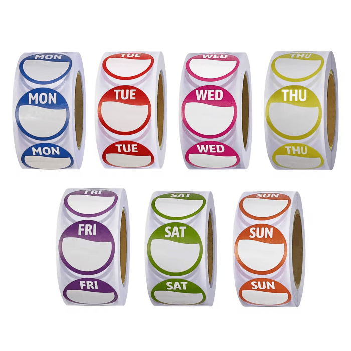 Labelling Solutions | 7 Days of The Week Labels, Food Labels Stickers ...